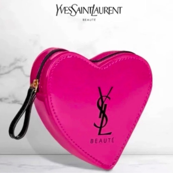 Yves Saint Laurent | Bags | Ysl Nip Heartshaped Coin Pouch Makeup Bag ...